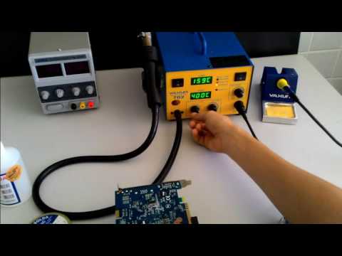 Aula para uso da yaxun 702 na soldagem e dessoldagem de componentes SMD ...