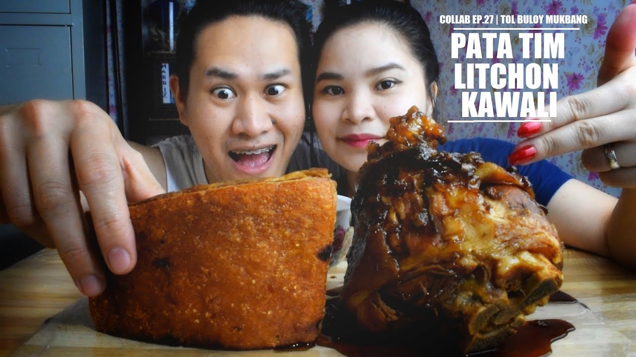 PATA TIM MUKBANG | CRISPY LETCHON KAWALI MUKBANG | COLLAB EP.27 ...
