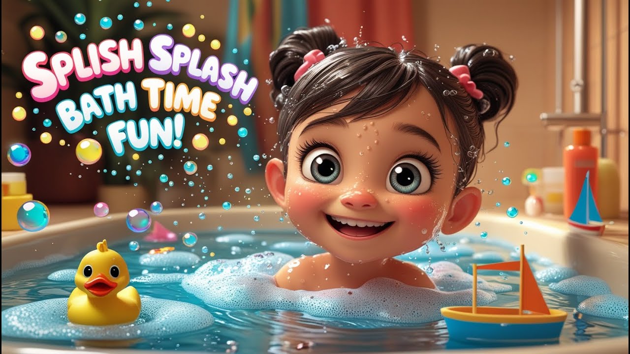 Splish Splash Bath Time Fun! 🛁🎶 | Kids Bubble Song & Animated Nursery Rhyme | LullabyMelon - YouTube