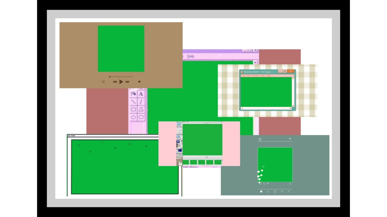 Aesthetic frame green screen||FREE ||NO COPYRIGHT - YouTube