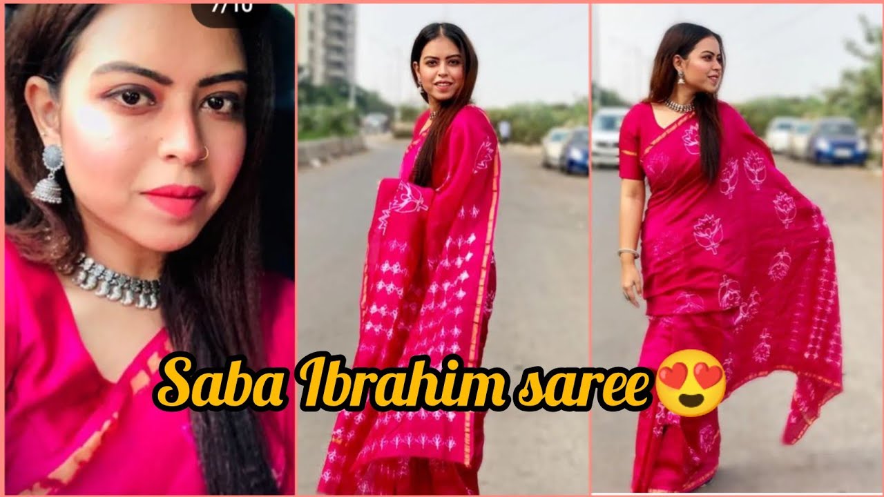 Saba Ibrahim beautiful photo shoot in saree | Saba Ibrahim| dipika ko ...