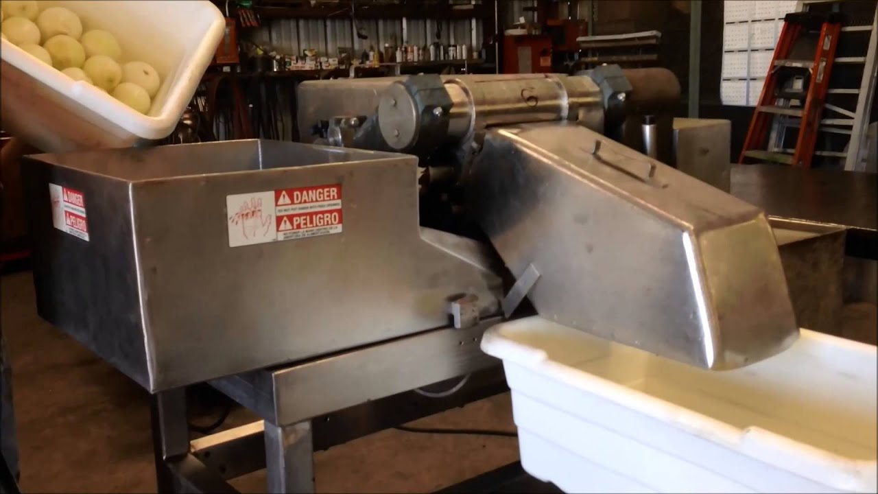 Urschel model G A dicer running onions - YouTube