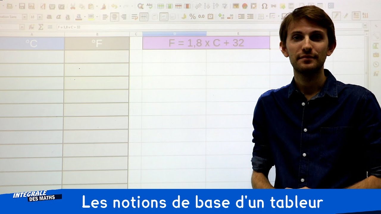 Notions de base d'un tableur - YouTube