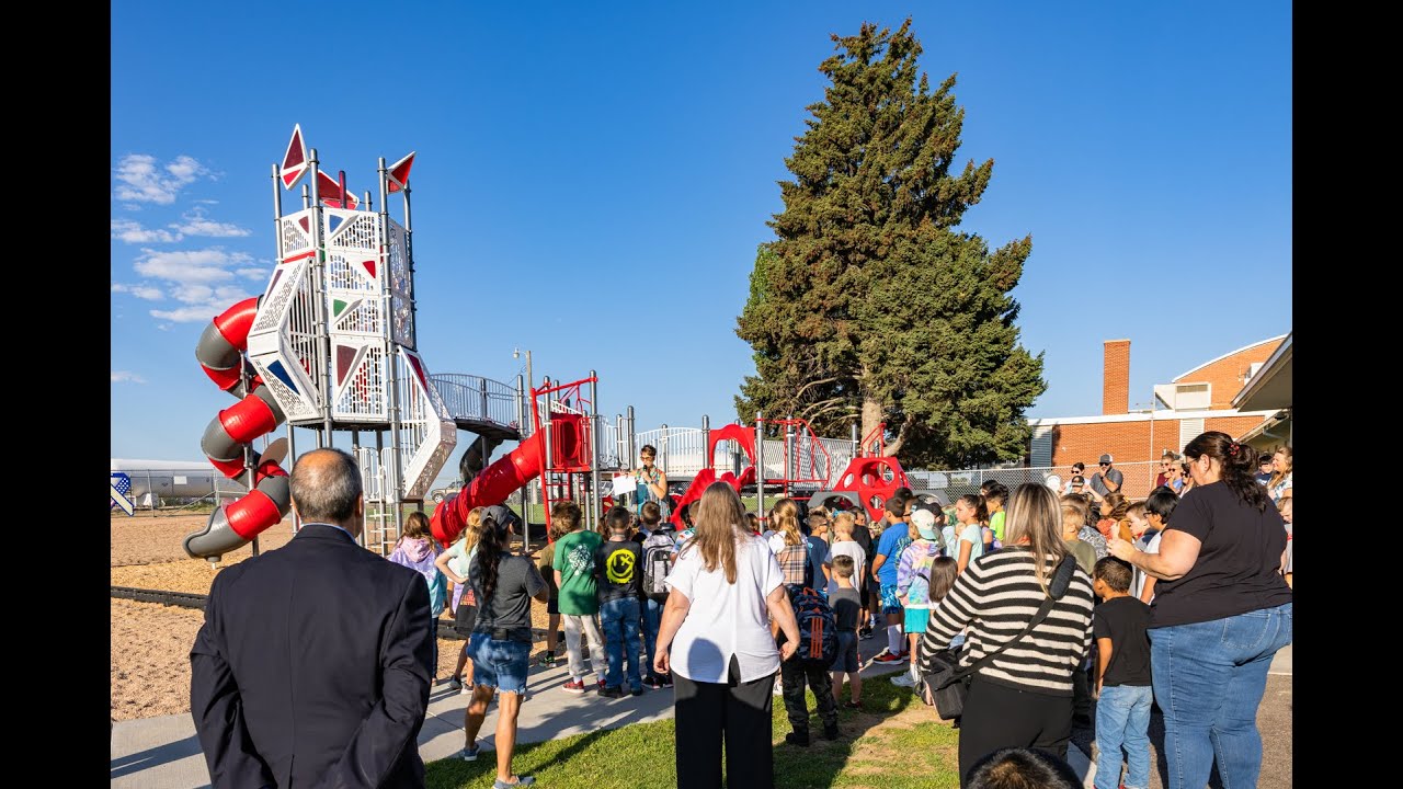 Galeton Elementary Celebrates Ribbon Cutting of New Playground! - YouTube