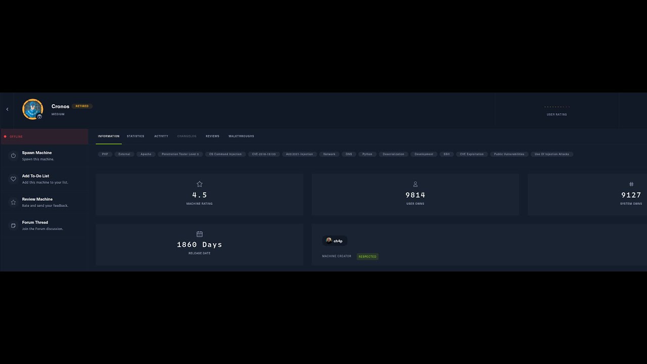 Hack The Box - CronOS Walkthrough without using Metasploit - YouTube