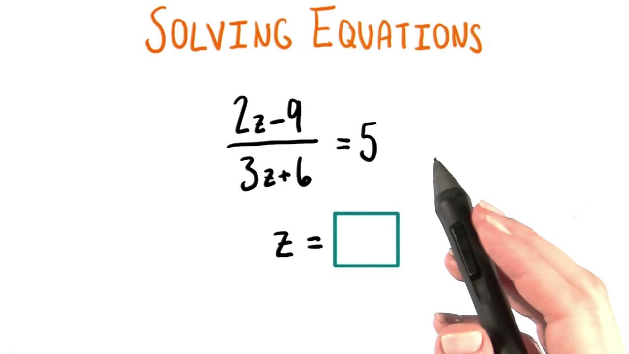 Solve for z - College Algebra - YouTube
