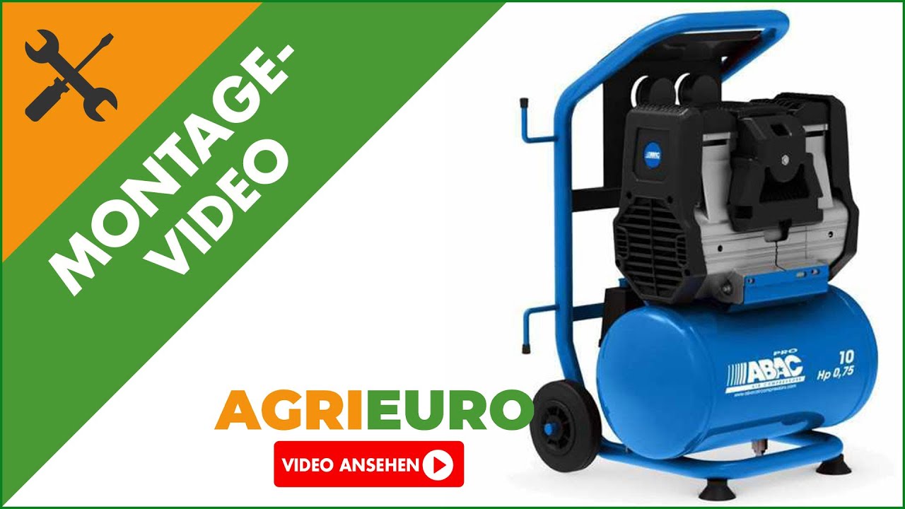 Montagevideo Leiser elektrischer Kompressor ABAC Silverstone OS7P - YouTube