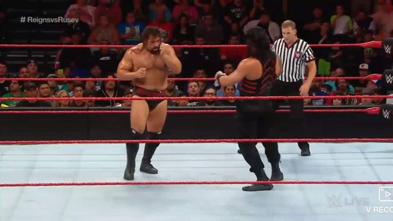 Wwe Roman Reigns vs Rusev Minday night Raw - YouTube
