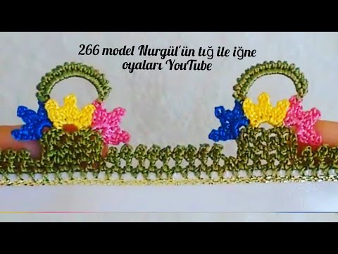 #crochet#puntillas#handmade#kinitting#266.TIĞ OYASI ÇİÇEK SEPETİ MODELİ