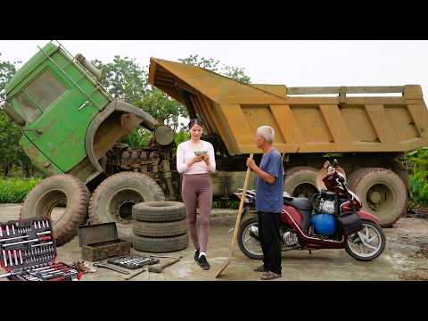 Mechanic Girl Repair &Restoration an 18-Ton KAMAZ Dump Truck Abandoned for 10 Years by a Retired Man