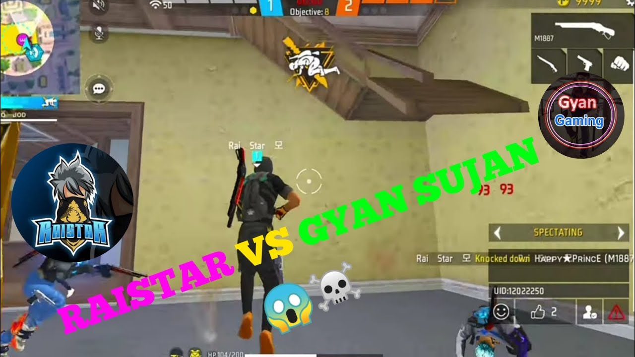 Raistar VS Gyan Sujan 1 VS 2 Custom Room🤭😱\\Raistar VS ‎@GyanGaming Who ...