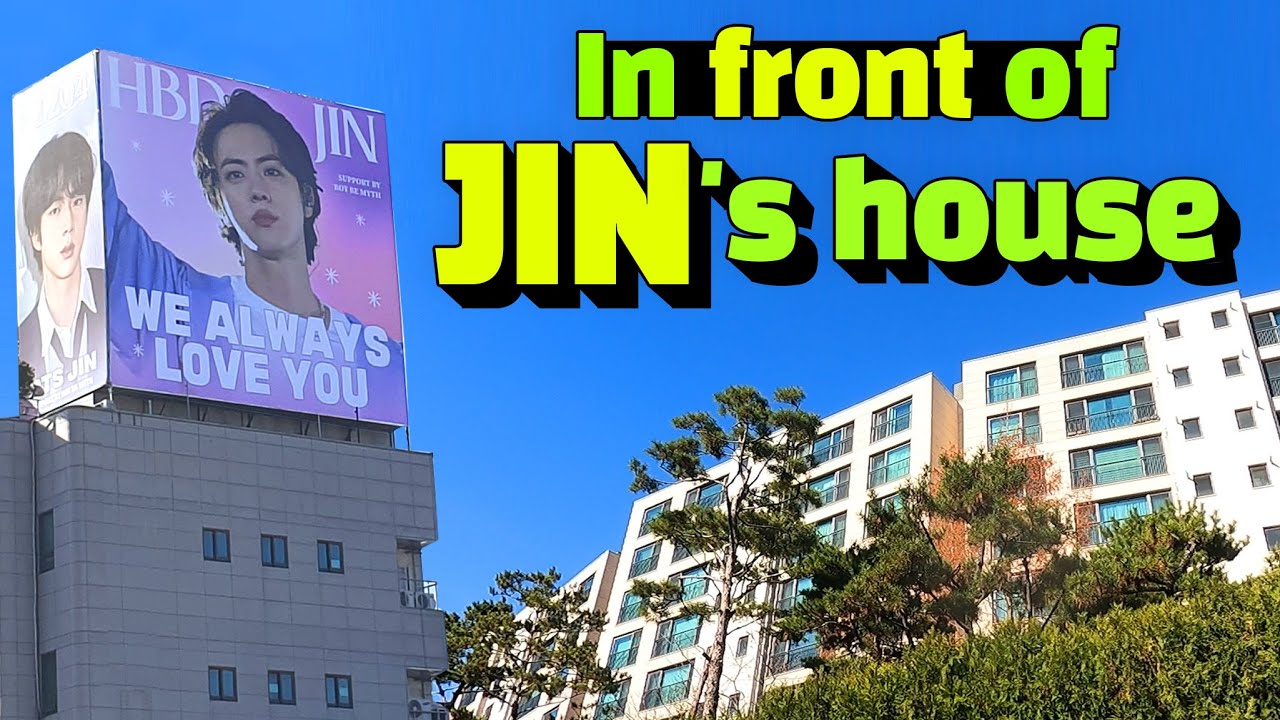 [BTS]💜Birthday AD in front of JIN's house/JIN's parents' house/Hannam ...