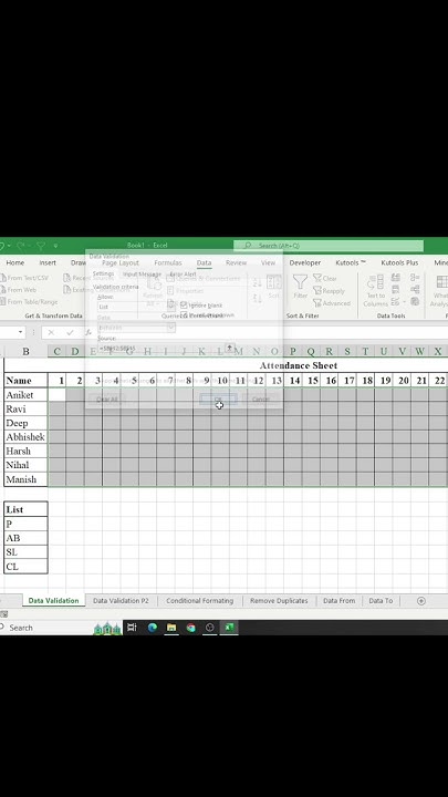 How To Use Data Validation In Excel Excel Yt Youtube Youtubeshorts Datavalidation Youtube
