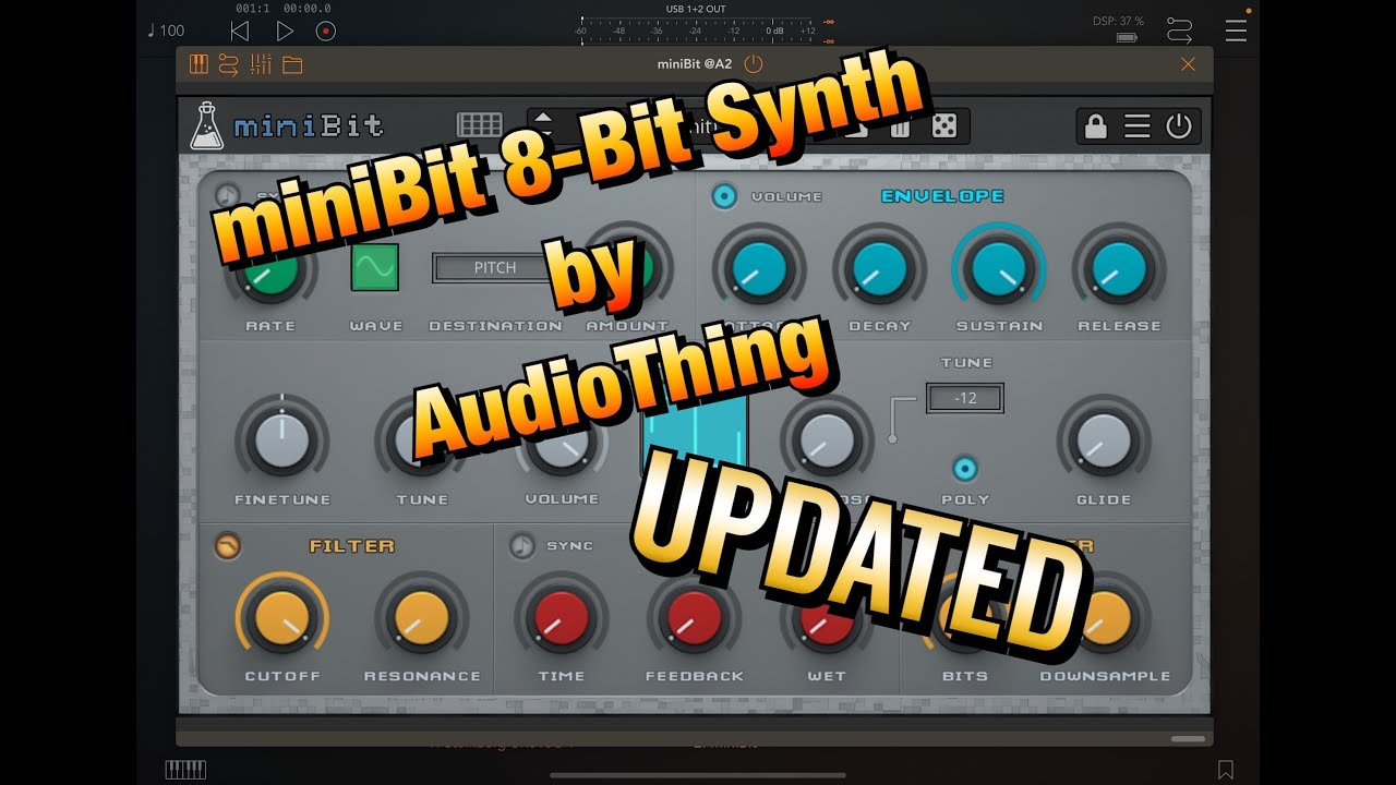 miniBit - 8bit Synthesizer by AudioThing - UPDATED - Tutorial for the iPad - YouTube
