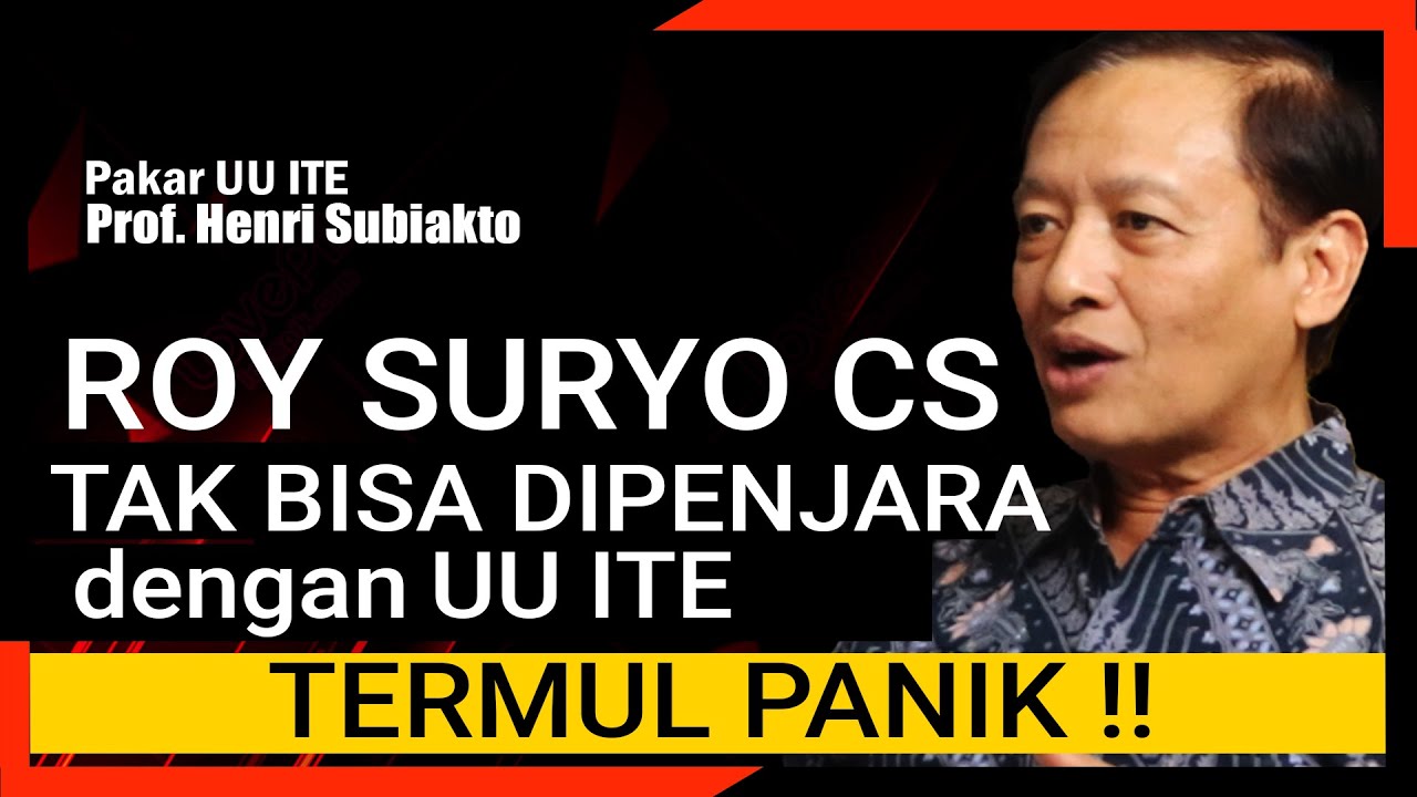 Ft.Prof. Henri Subiakto : "Termul Panik!" Roy Suryo Cs Tak Bisa ...