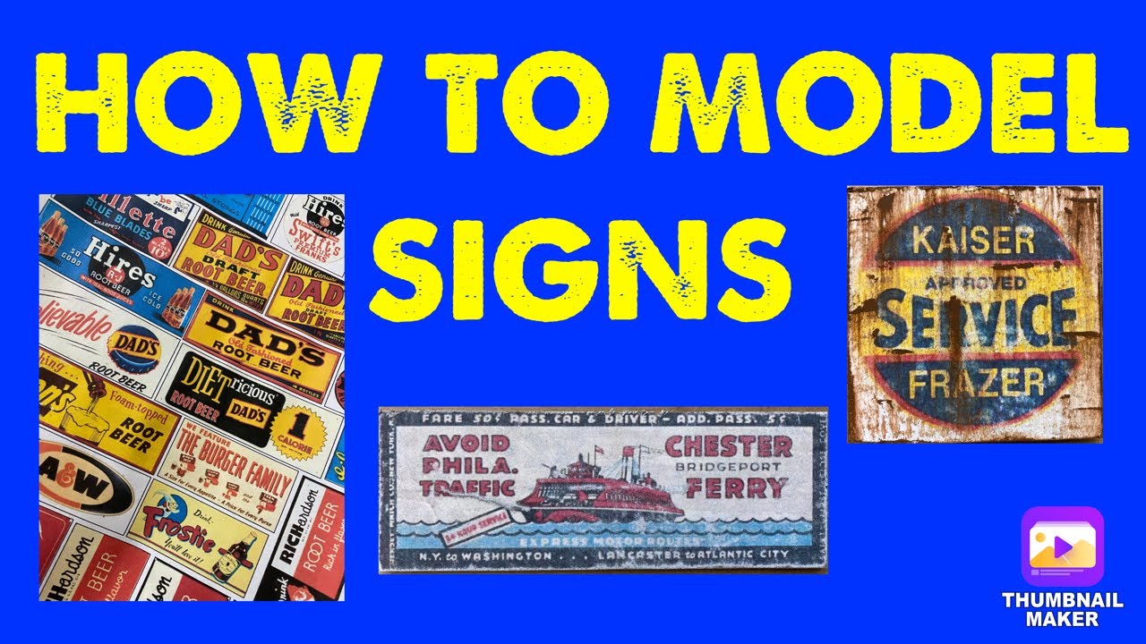 Model Railroad Signs - YouTube
