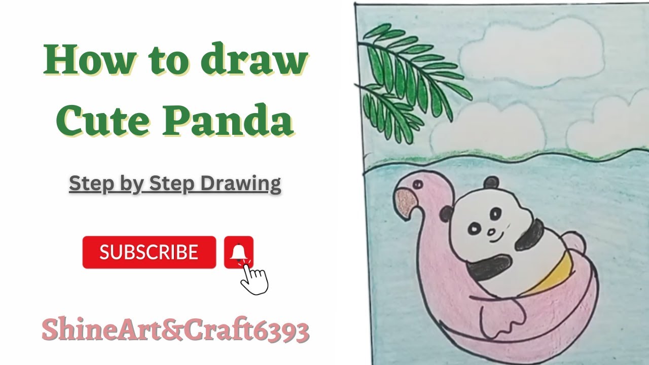 How to draw cute panda | Panda drawing - YouTube