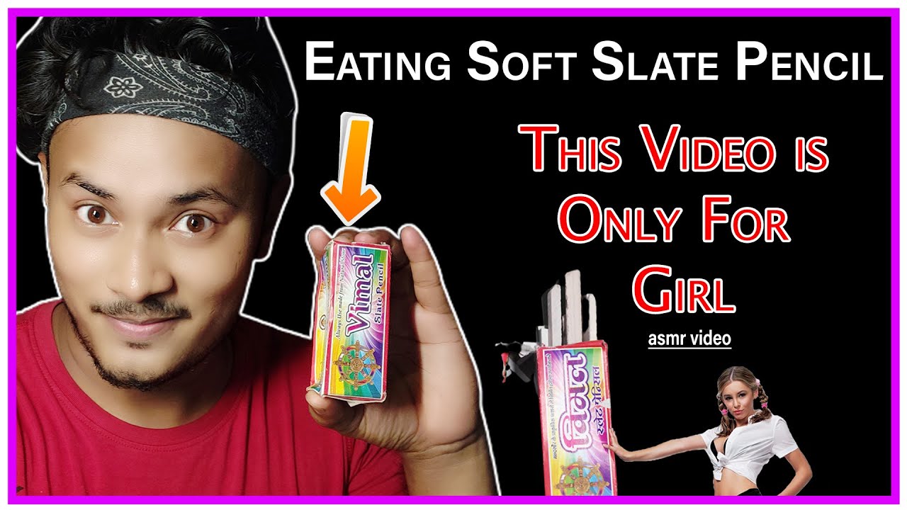 Slate pencil Eating | Slate Pencil Soaked In water😍 | Only For Girls| Asmr | Rohit Helly Vlogs ...