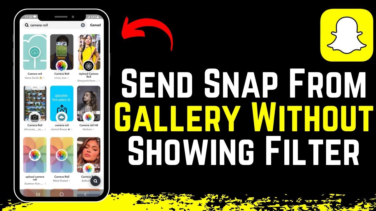 How to Send Snap from Gallery Without Showing Filter ! - YouTube