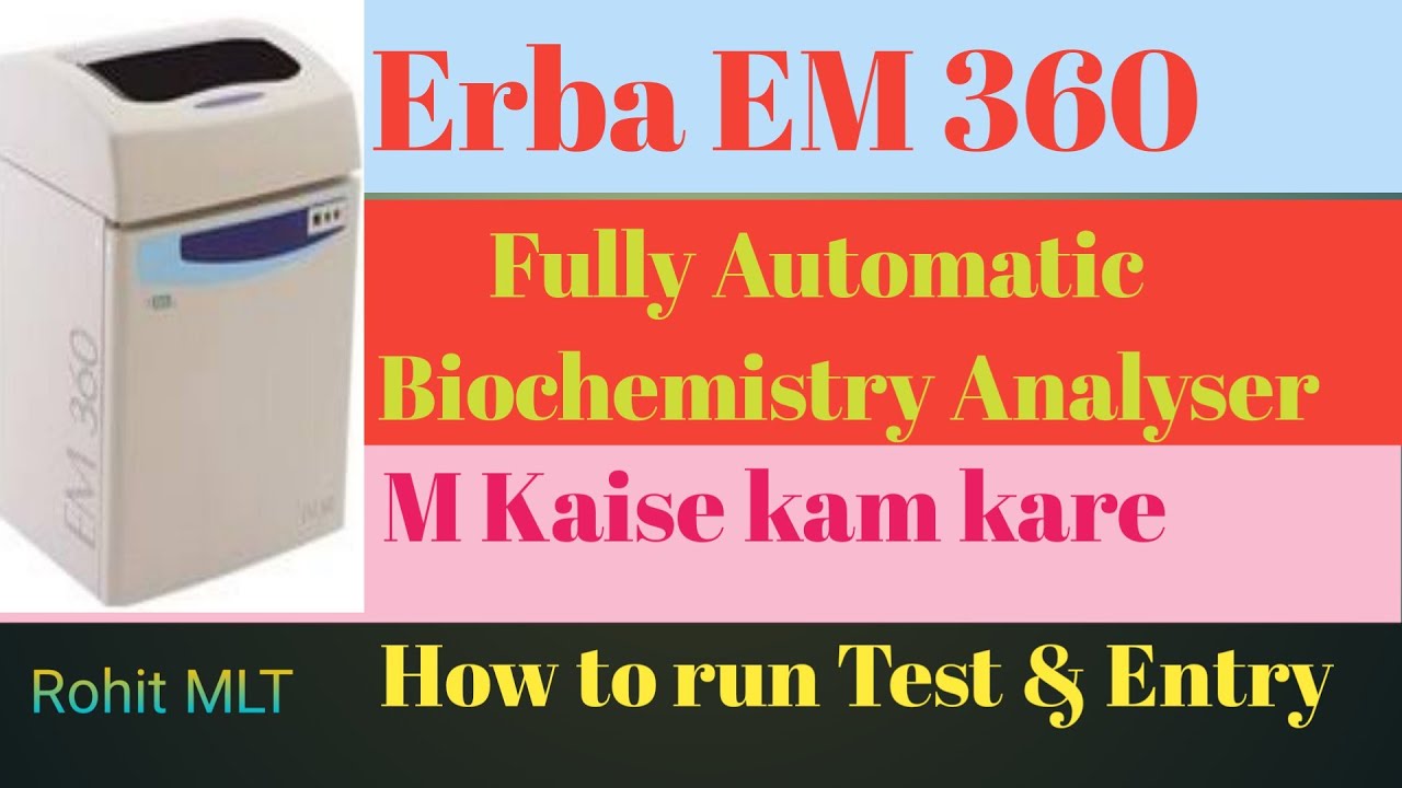 fully automatic biochemistry analyser//Erba EM 360 operating // Test ...