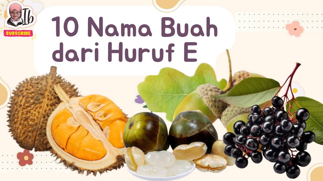10 Nama buah dari huruf E dan Ciri Khasnya - YouTube