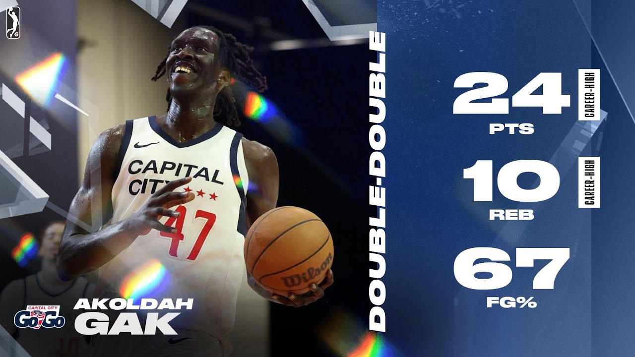 Akoldah Gak's FIRST G League Double-Double: 24 PTS & 10 REB vs ...