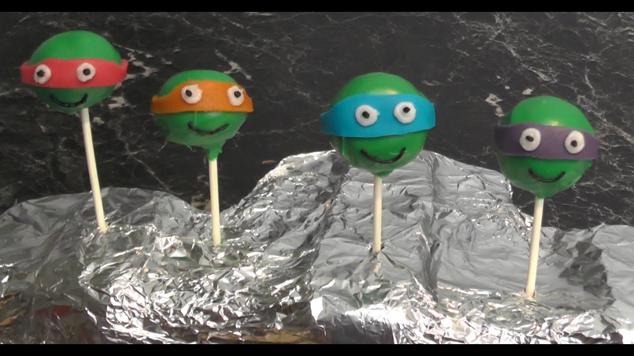 Teenage Mutant Ninja Turtles Cake Pops - Freaky Baking - NinNin - YouTube