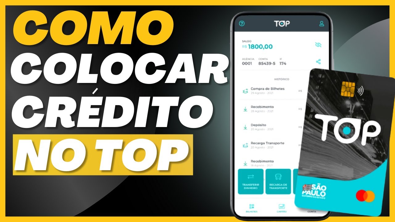 COMO COLOCAR CRÉDITO NO CARTÃO TOP | (CARTÃO TOP TRANSPORTE) - YouTube