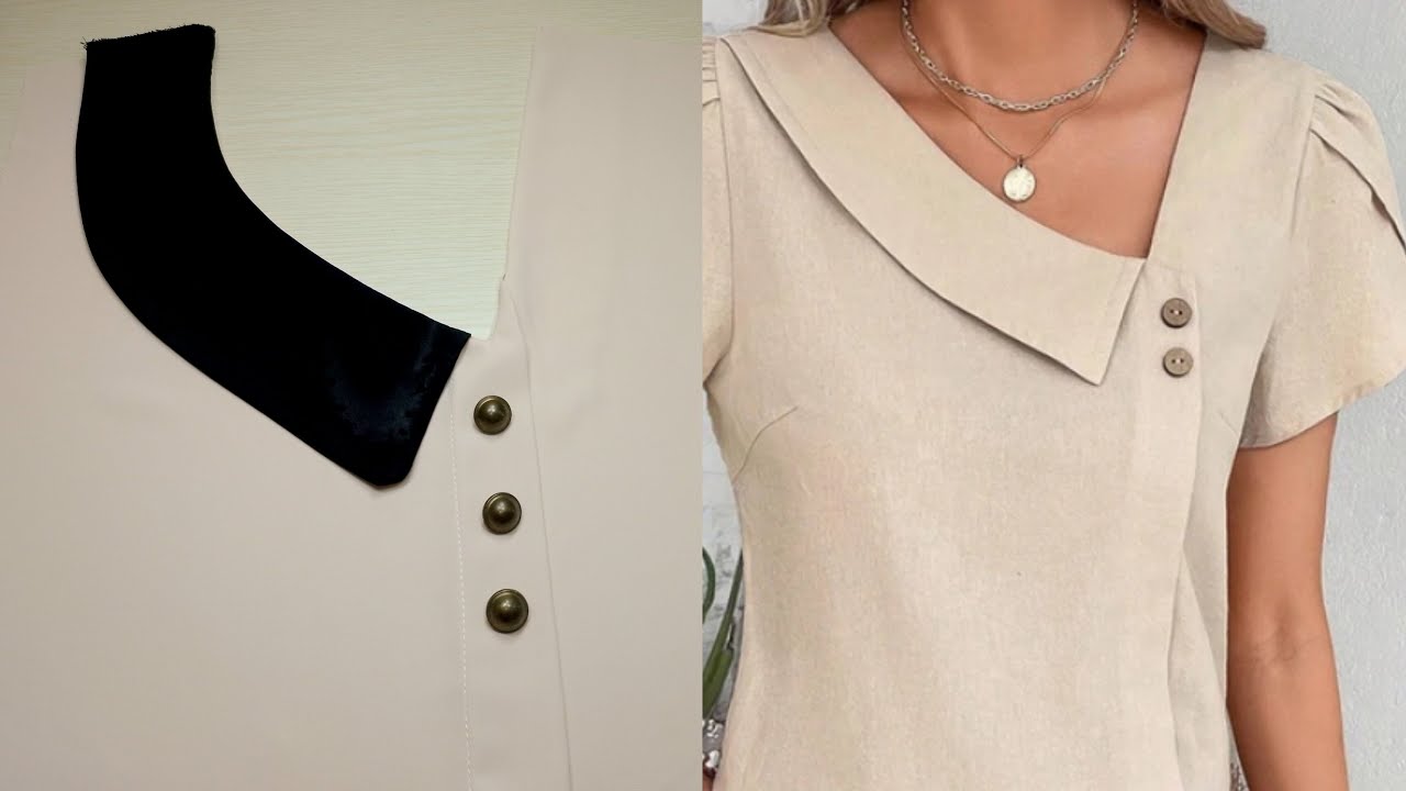 Sewing a Beautiful Collar - Easy Beginner Project! - YouTube