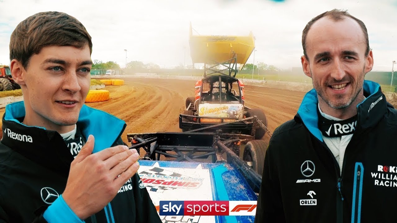 George Russell and Robert Kubica go stock car racing! - YouTube
