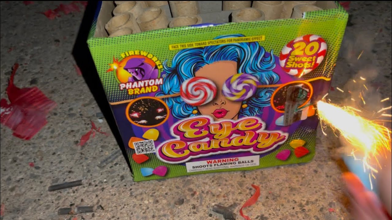 Eye Candy 🍭 👀 20 shots by phantom Brand Fireworks - YouTube