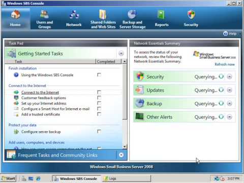 Basic operation of Connect to Internet Wizard in SBS 2008 - YouTube