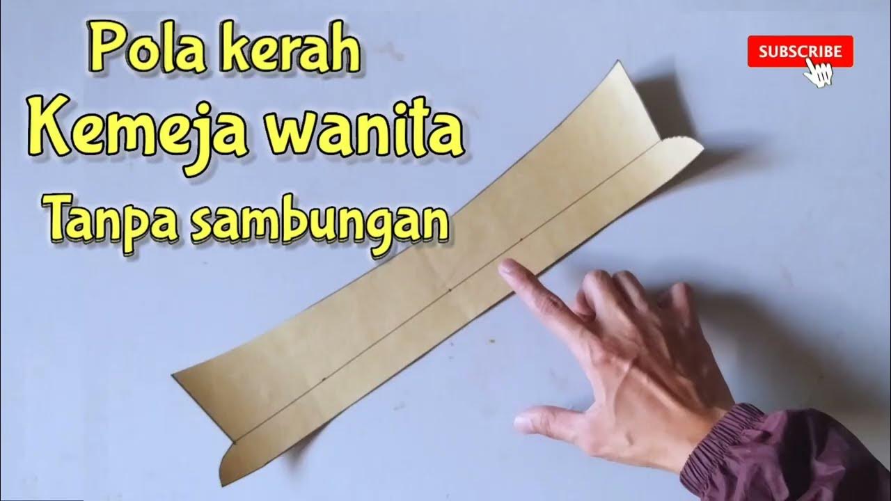 Cara membuat pola kerah kemeja wanita || Pola kerah kemeja langsung tanpa sambungan bagian ...