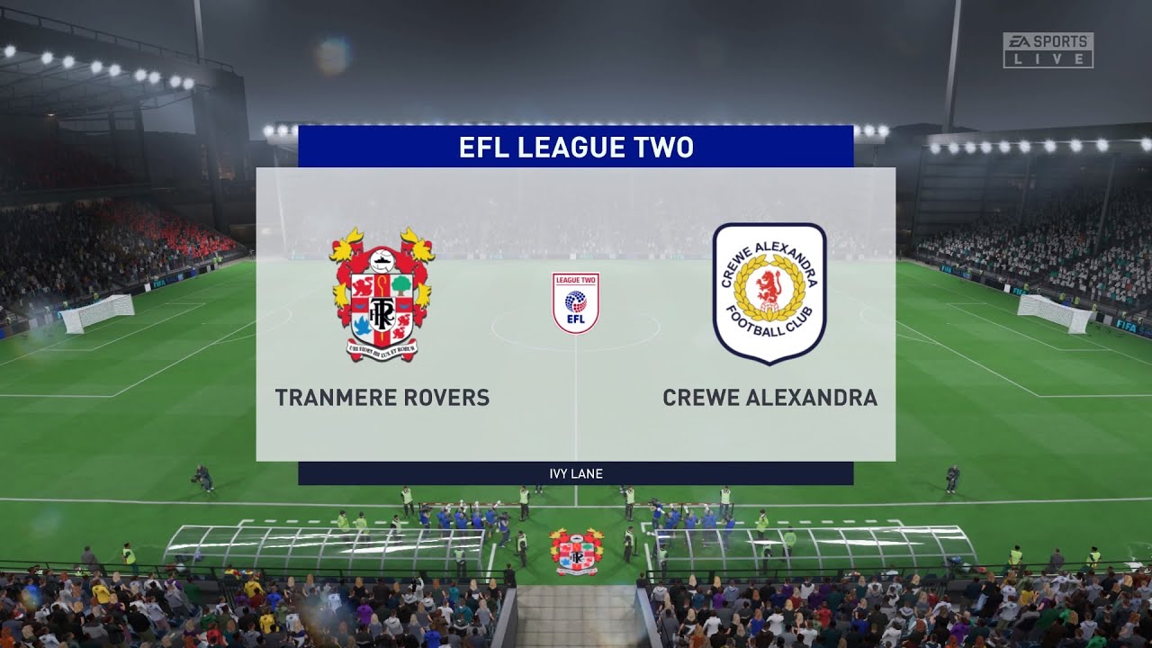 Tranmere Rovers vs Crewe Alexandra (14/10/2022) League Two FIFA 23 ...