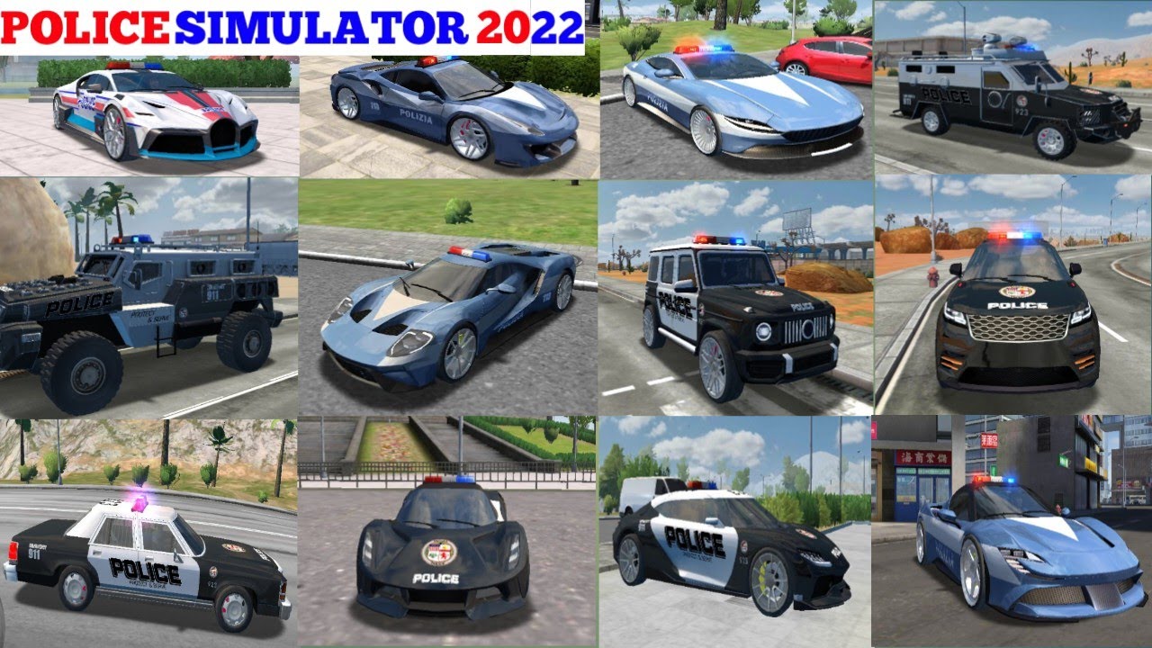 ALL CARS COLLECTION IN POLICE SIMULATOR 2022।|| SPORTS।||SUV।||LUXARY ...