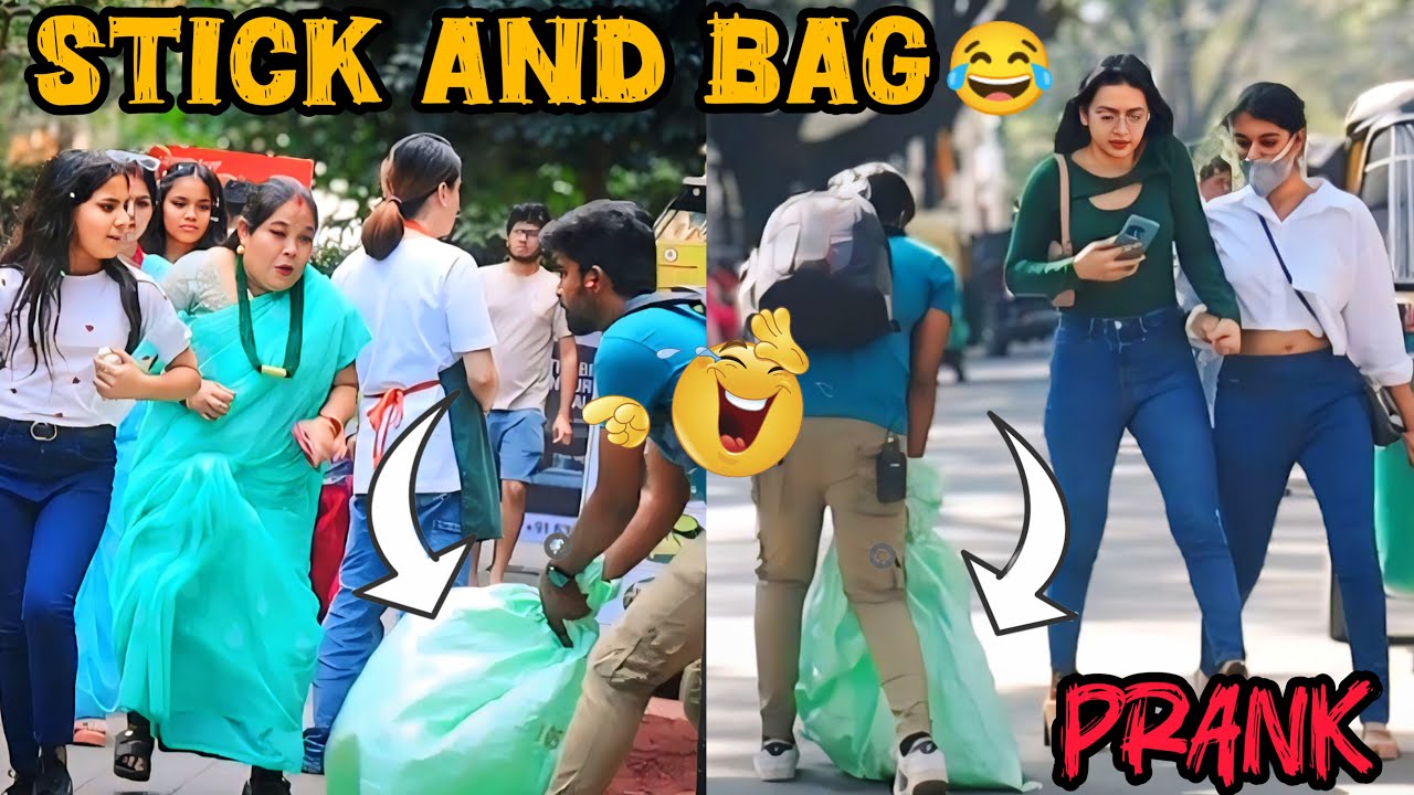 STICK and BAG prank😂😜||new prank video||4k prank video - YouTube