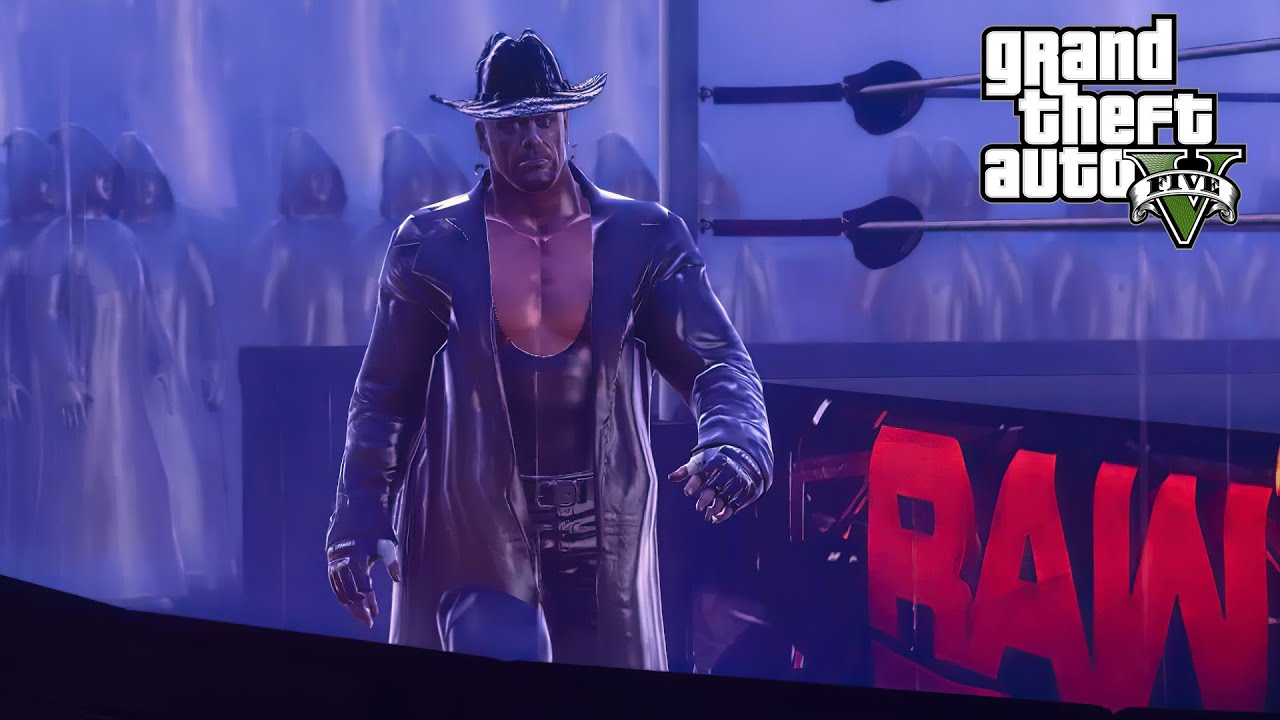 GTA 5 WWE MODS - UNDERTAKER'S EPIC 500 MAN DRUID ENTRANCE w/ FUNERAL ...