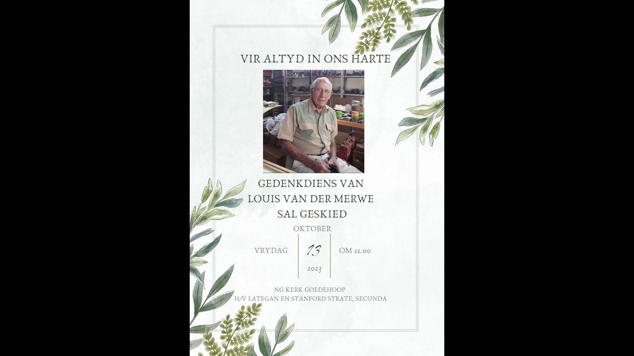 Troosdiens - Louis van der Merwe - YouTube