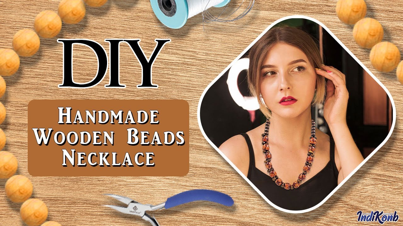DIY Wooden Necklace Tutorial | Easy Jewelry Making Ideas for Craft ...