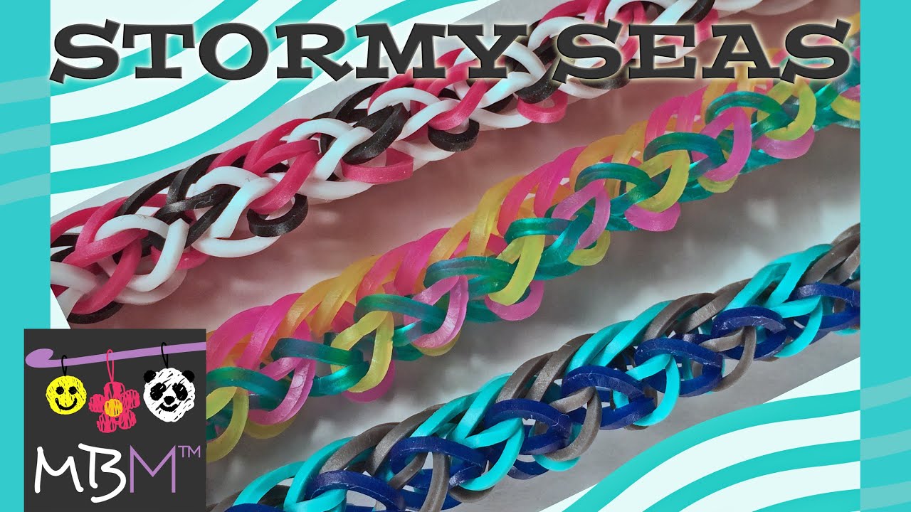 NEW Stormy Seas Rainbow Loom Monster Tail Bracelet Tutorial | How to ...