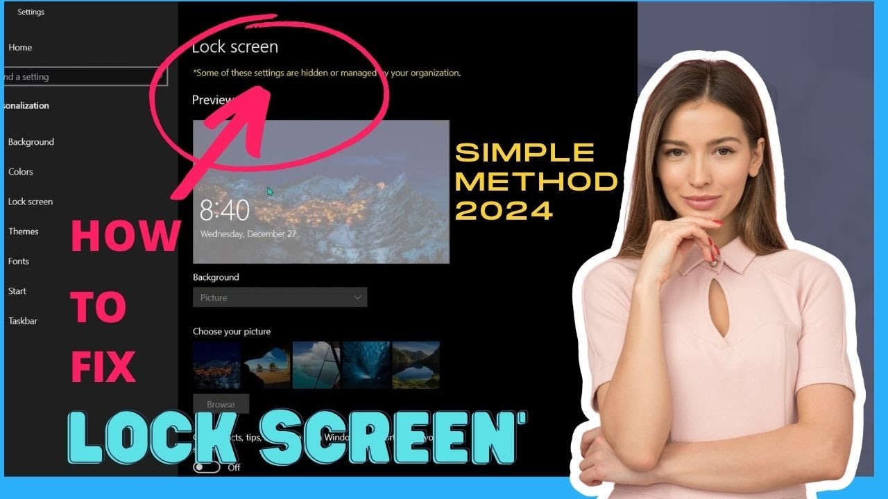 Windows 10 Lock Screen Can't Change Bug Fix | Easy Method | 2024 - YouTube