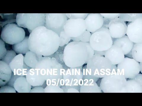 ICE STONE RAIN IN assam - YouTube
