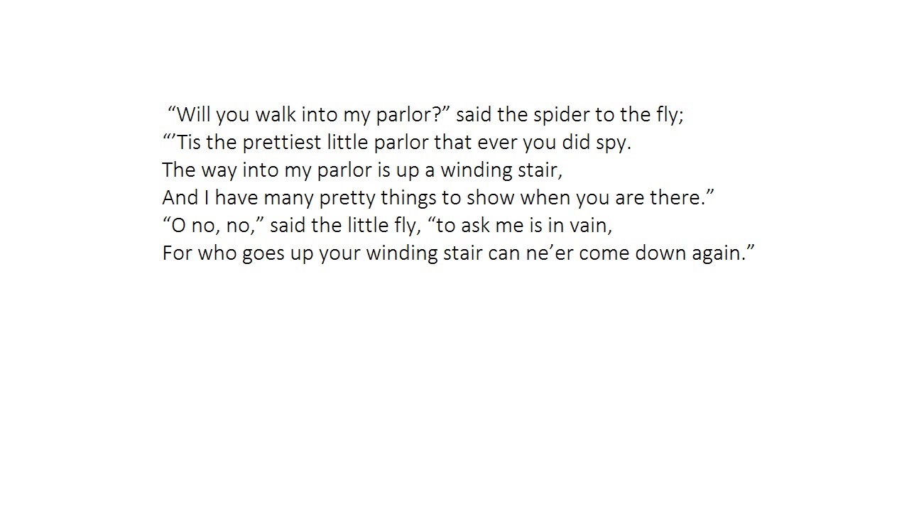 Easiest and Best explanation of The Spider And The Fly By Mary Howitt ...