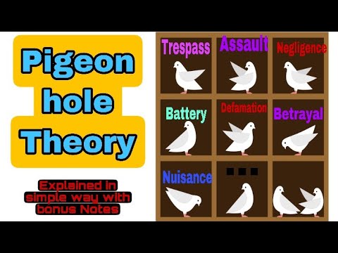 Pigeon Hole Theory | Tort / Torts | Salmond | Explained for LL.B ...