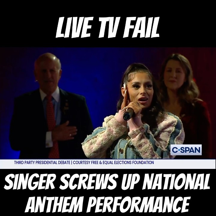 EMBARRASSING National Anthem FAIL #live #singer - YouTube