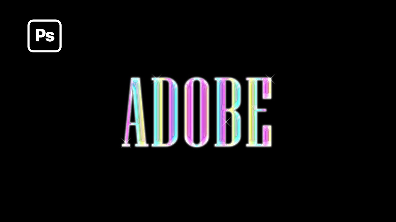 Quick Photoshop Tutorial: Holographic Chrome Text effect - YouTube
