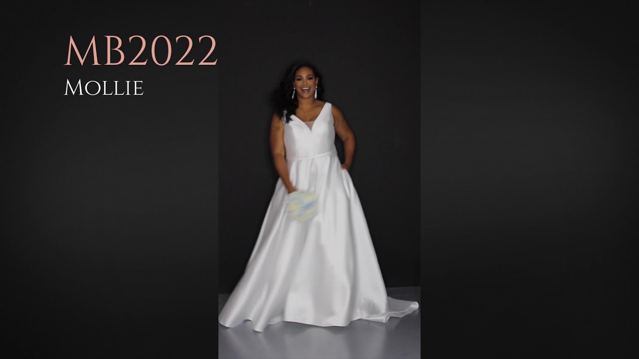Plus Size Michelle Bridal Wedding Gown MB2022 - YouTube