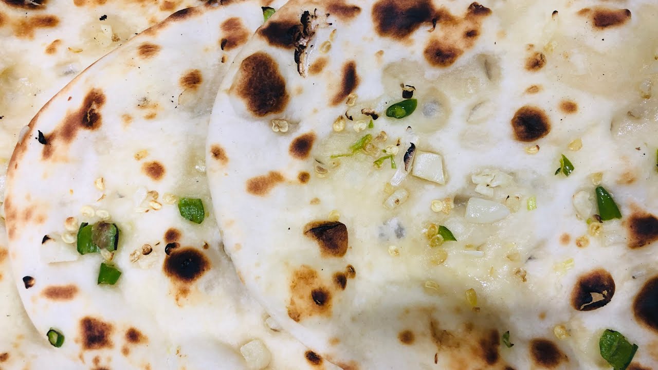 Home made chili garlic naan - YouTube