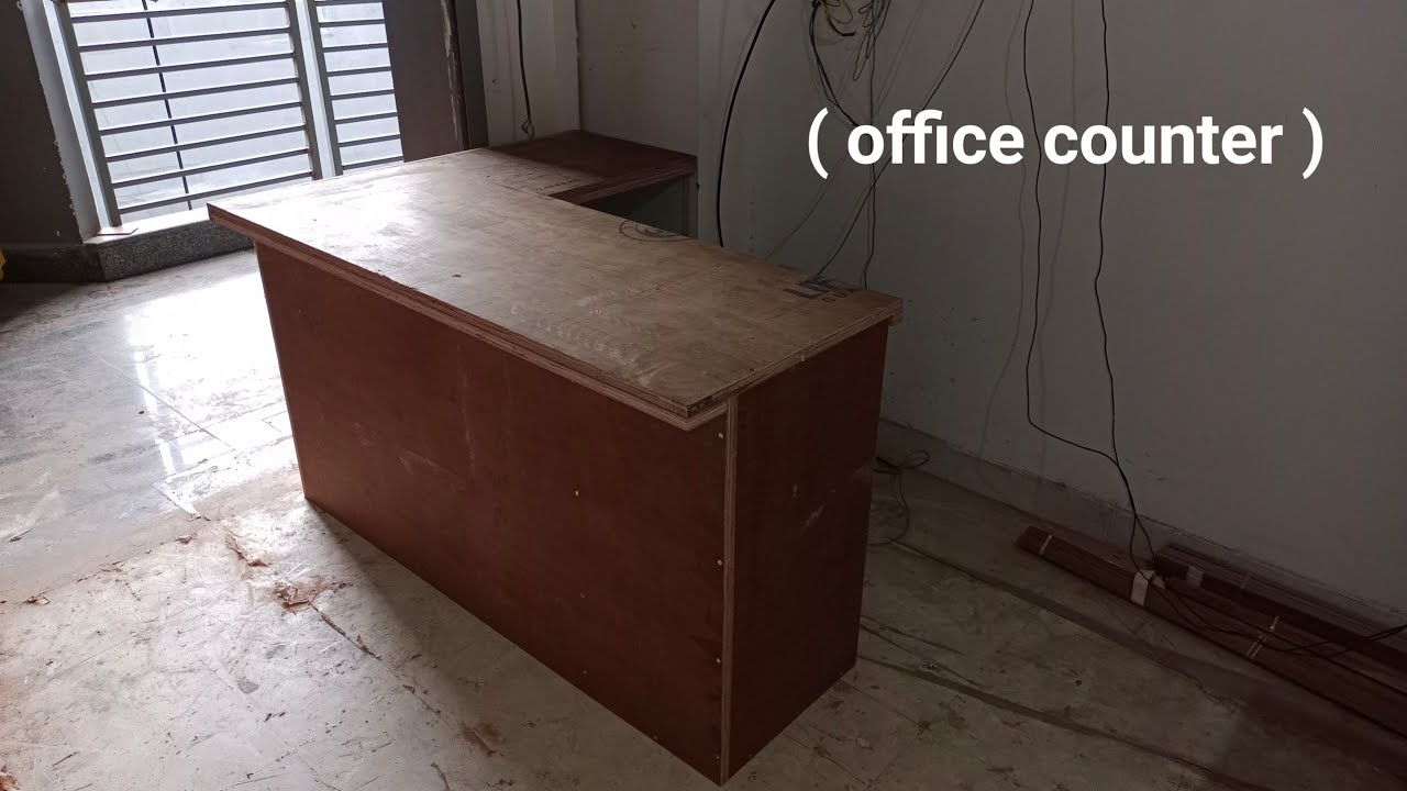 l काउंटर कैसे बनाए. how to make a office counter. office counter design ...
