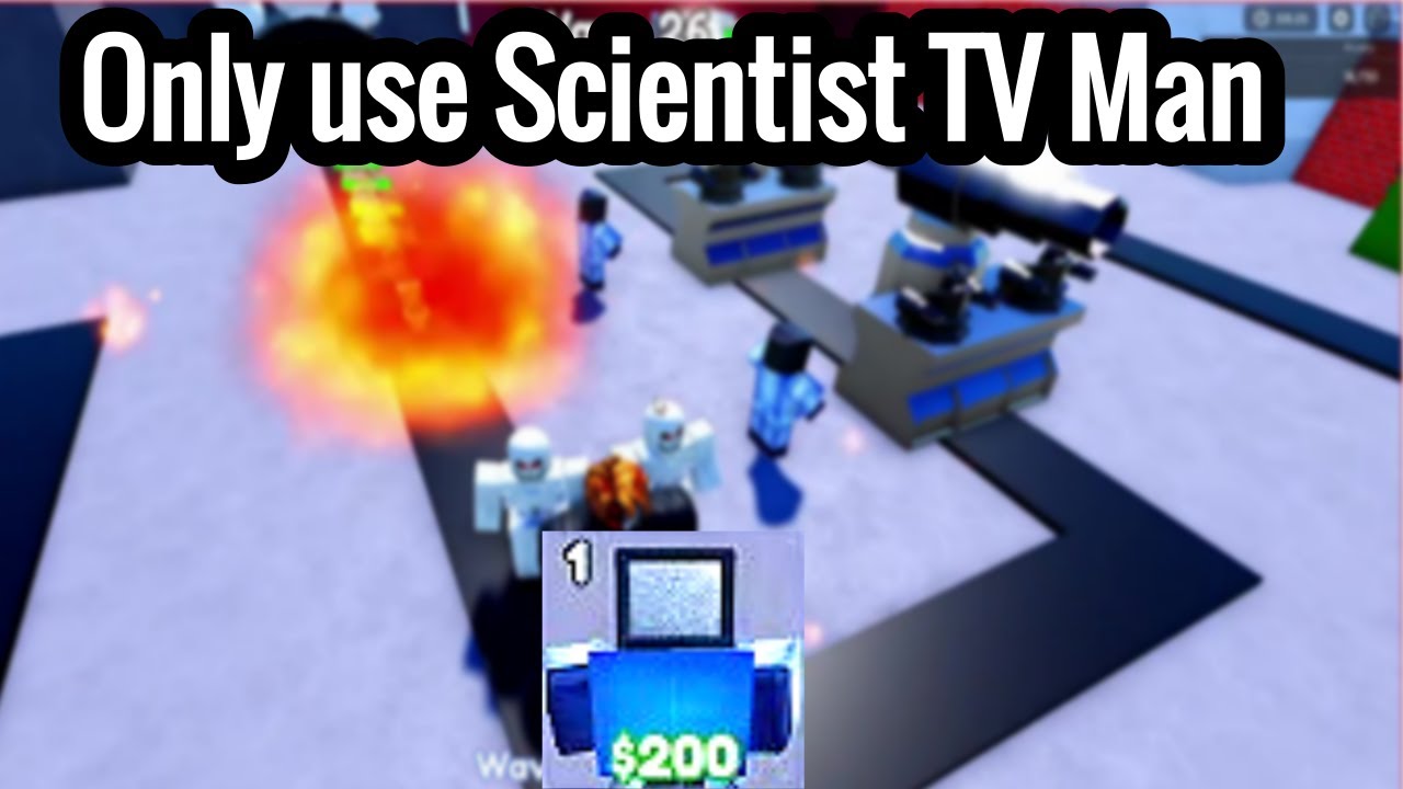 오직 과학자 티비맨만 써서 이기기 Only use scientists TV Man(toilet tower defense) - YouTube